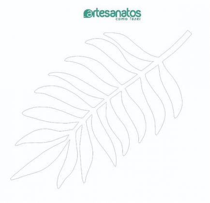 Moldes de Folhas: papel, feltro e EVA