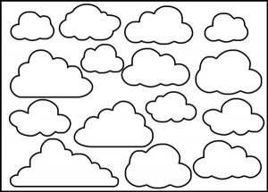 Molde de Nuvem: modelos para imprimir