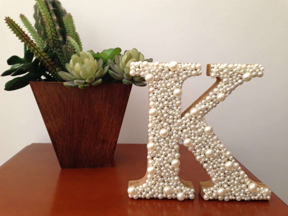 letras-em-mdf-com-perolas-letras-em-mdf - Como Fazer Artesanatos