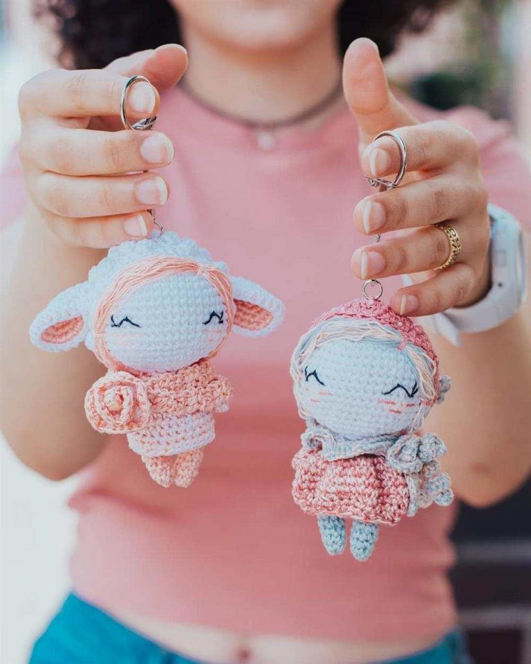 Chaveiro de Crochê: +65 ideias para lembrancinhas e passo a passo