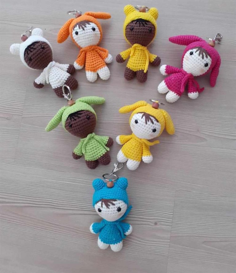 Chaveiro de Crochê: +65 ideias para lembrancinhas e passo a passo