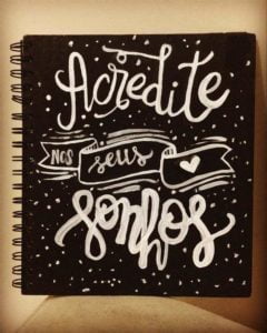 capa de caderno com lettering - Como Fazer Artesanatos