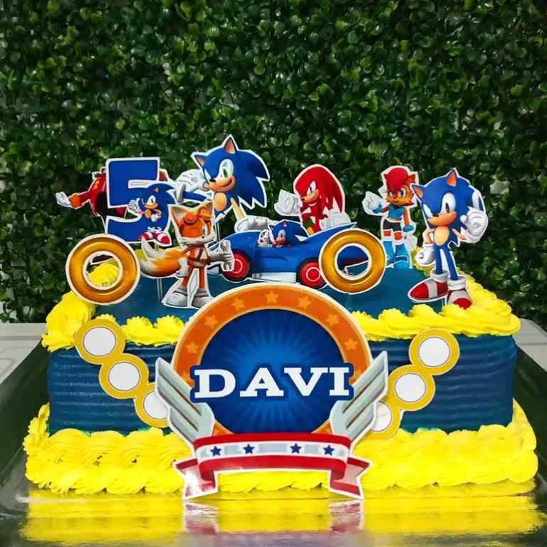 Bolo Sonic: decoração, topo de bolo e modelos simples para se inspirar