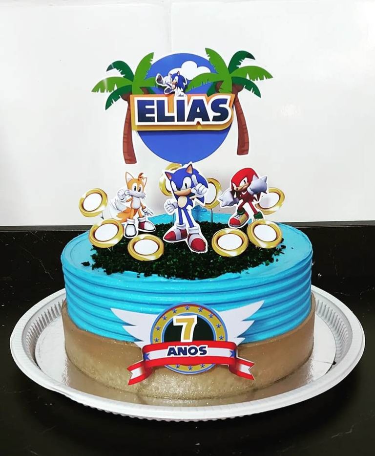 Bolo Sonic: decoração, topo de bolo e modelos simples para se inspirar