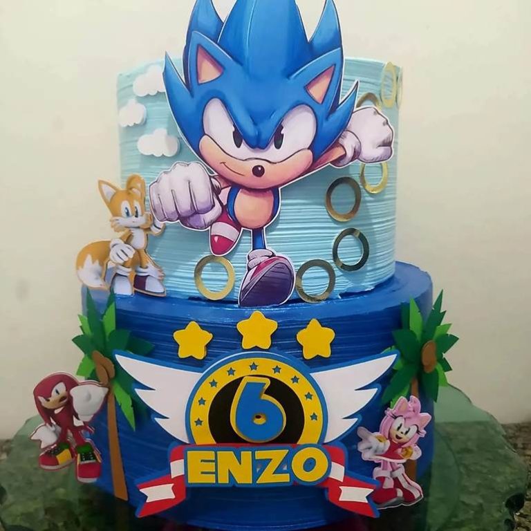 Bolo Sonic: decoração, topo de bolo e modelos simples para se inspirar