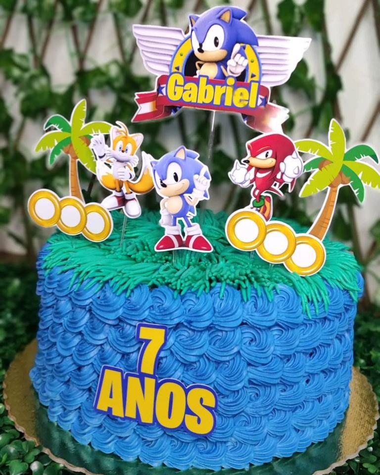 Bolo Sonic: decoração, topo de bolo e modelos simples para se inspirar