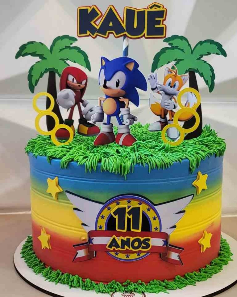 Bolo Sonic: decoração, topo de bolo e modelos simples para se inspirar