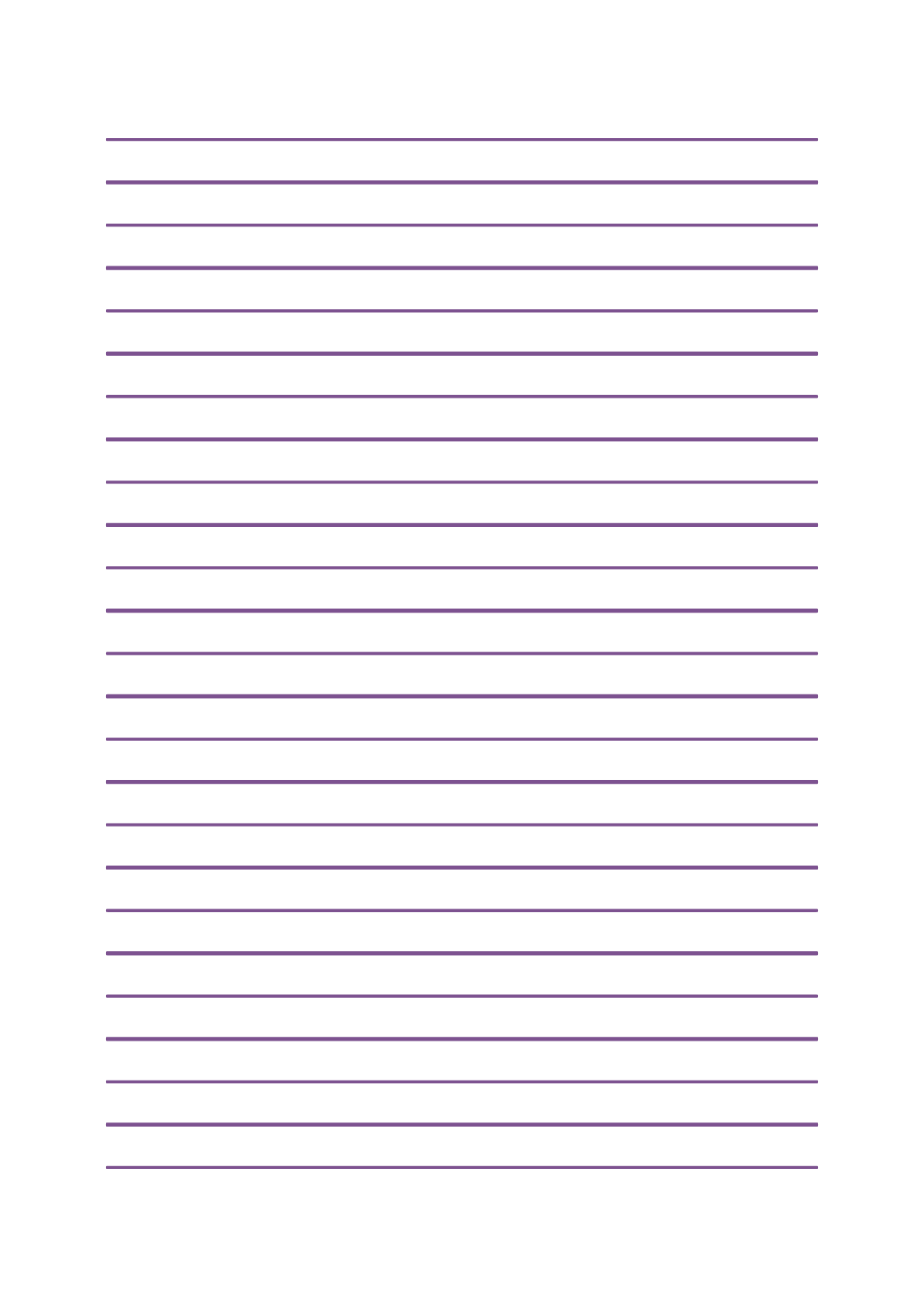 Folha com linhas para imprimir em PDF tamanho A4