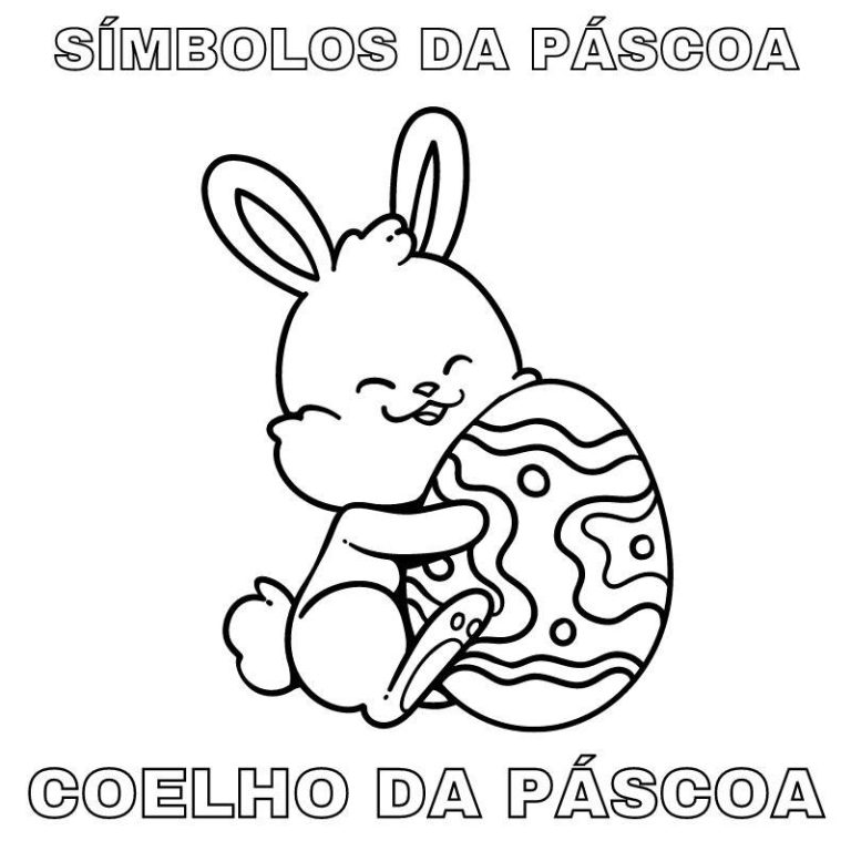 8 Símbolos da Páscoa para colorir e imprimir