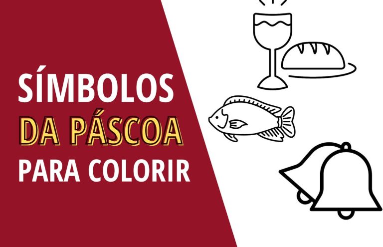 8 Símbolos da Páscoa para colorir e imprimir