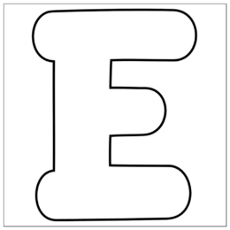 Molde da letra e grande para imprimir e recortar