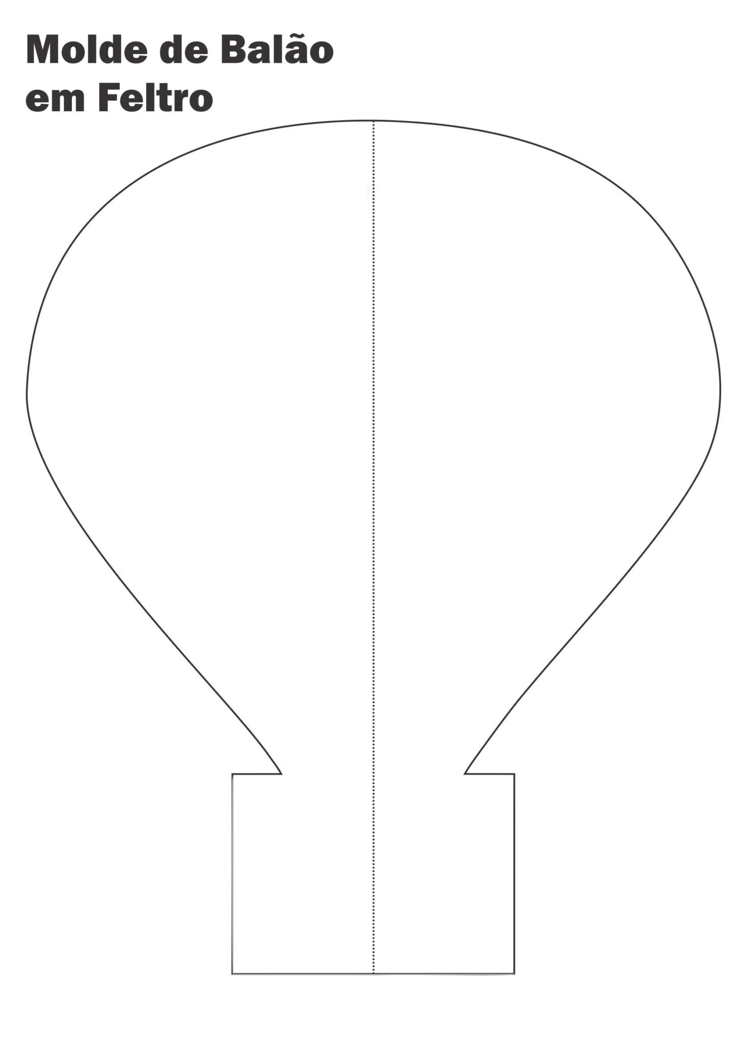 Molde de balão grande para imprimir em PDF