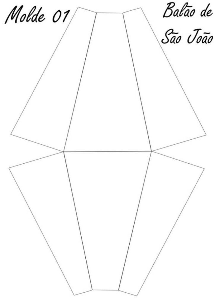 Molde de balão grande para imprimir em PDF