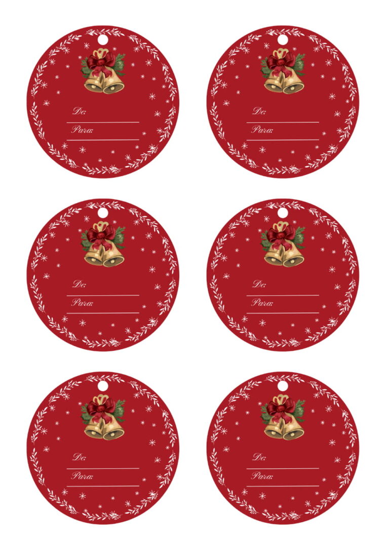 Tags de Natal para Imprimir: modelos prontos para baixar