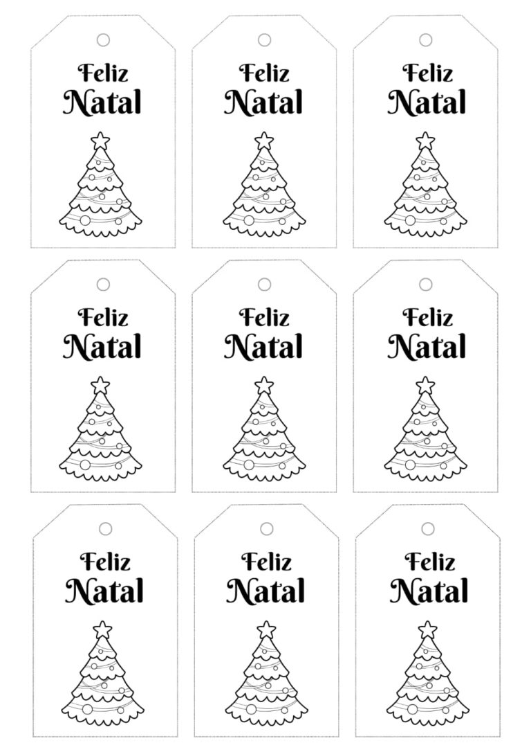 Tags de Natal para Imprimir: modelos prontos para baixar