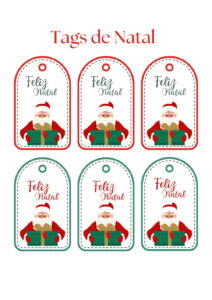 Tags de Natal para Imprimir: modelos prontos para baixar