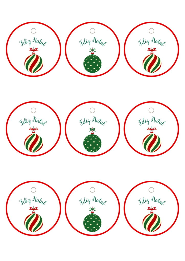 Tags de Natal para Imprimir: modelos prontos para baixar