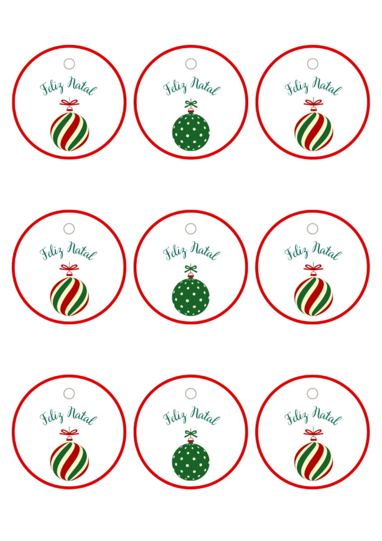 Tags de Natal para Imprimir: modelos prontos para baixar
