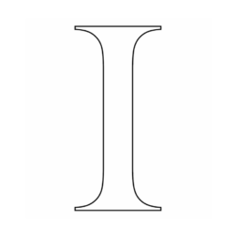 Molde letra I grande para imprimir: maiúscula e minúscula