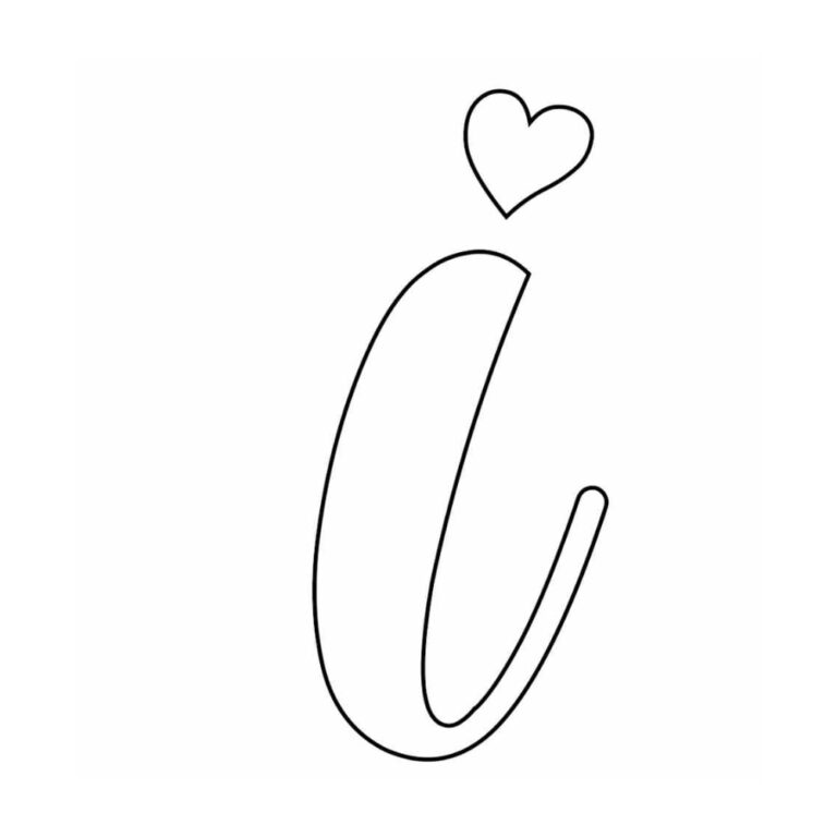 Molde letra I grande para imprimir: maiúscula e minúscula