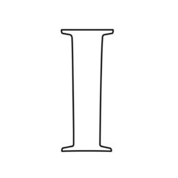 Molde letra I grande para imprimir: maiúscula e minúscula