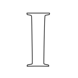 Molde letra I grande para imprimir: maiúscula e minúscula
