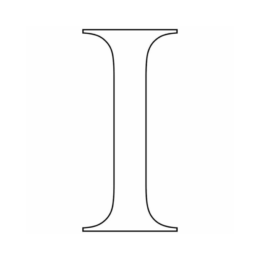 Molde letra I grande para imprimir: maiúscula e minúscula