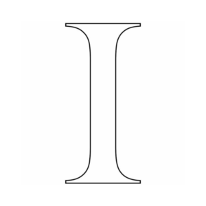 Molde letra I grande para imprimir: maiúscula e minúscula