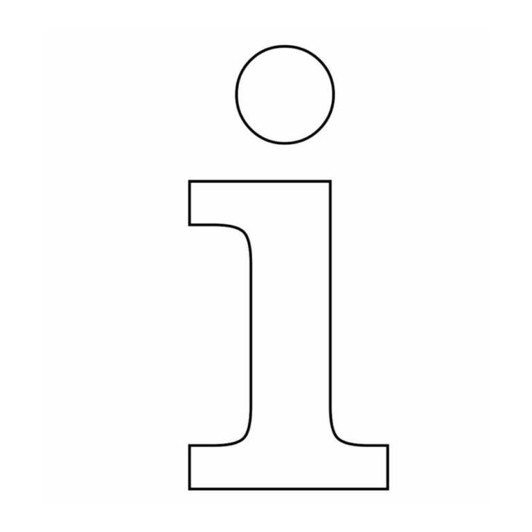 Molde letra I grande para imprimir: maiúscula e minúscula