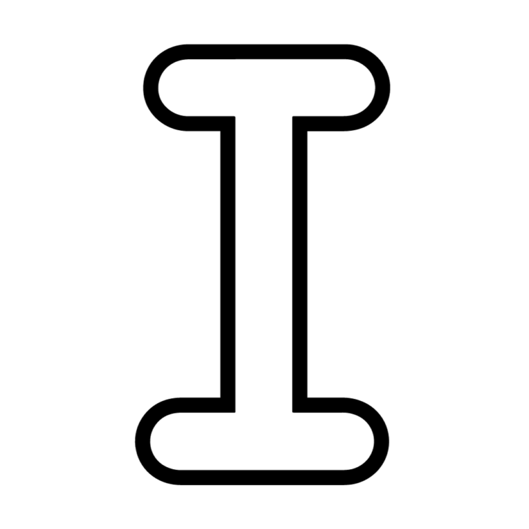 Molde letra I grande para imprimir: maiúscula e minúscula