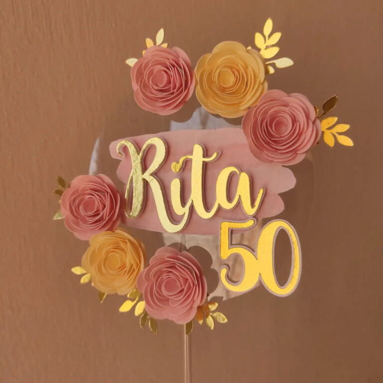 Molde Rosa de Papel para imprimir em tamanho grande