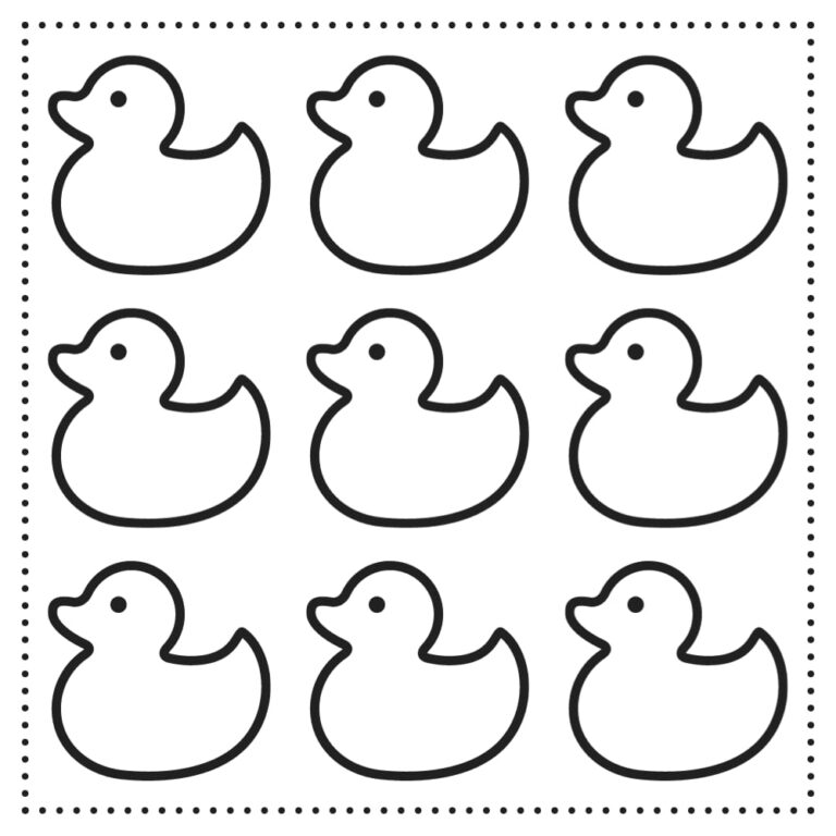 Molde de patinho para imprimir, colorir e recortar