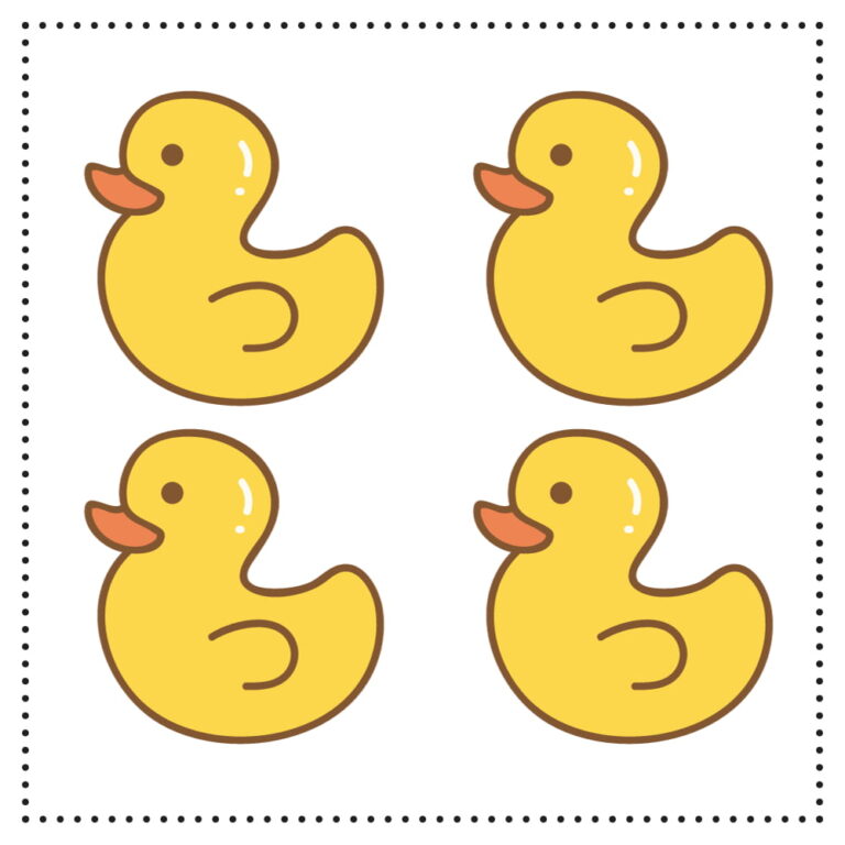 Molde de patinho para imprimir, colorir e recortar