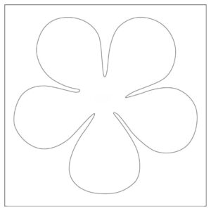 Molde Rosa de Papel para imprimir em tamanho grande