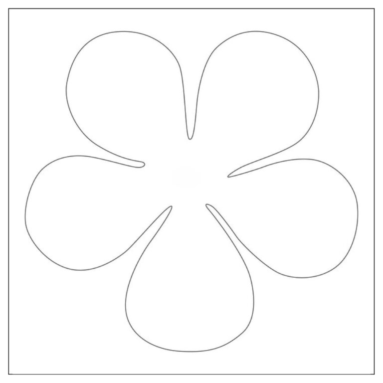 Molde Rosa de Papel para imprimir em tamanho grande