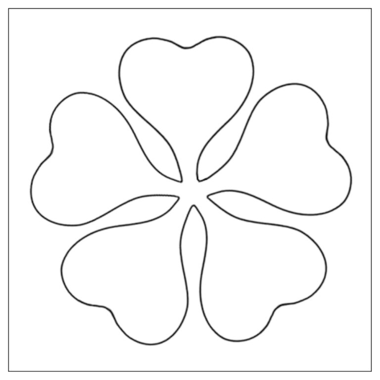 Molde Rosa de Papel para imprimir em tamanho grande