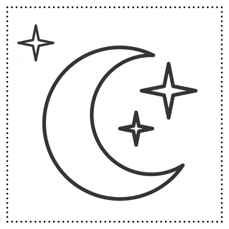 Molde de Lua para Imprimir Tamanho Grande