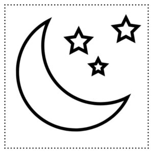 Molde de Lua para Imprimir Tamanho Grande