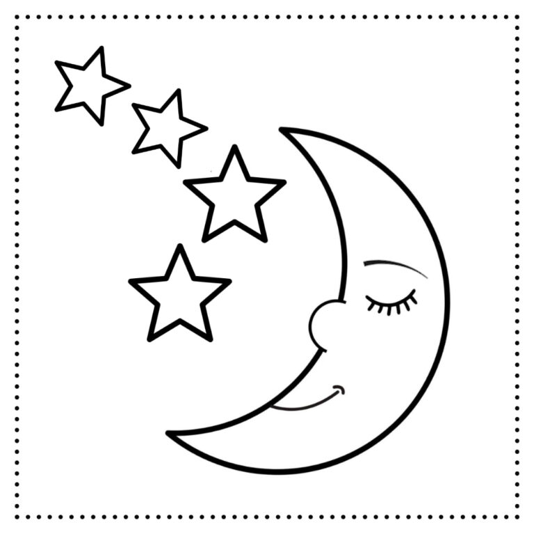 Molde de Lua para Imprimir Tamanho Grande