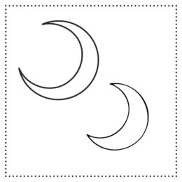 Molde de Lua para Imprimir Tamanho Grande