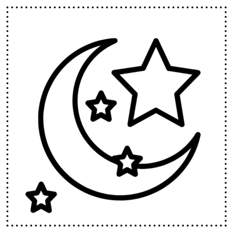 Molde de Lua para Imprimir Tamanho Grande