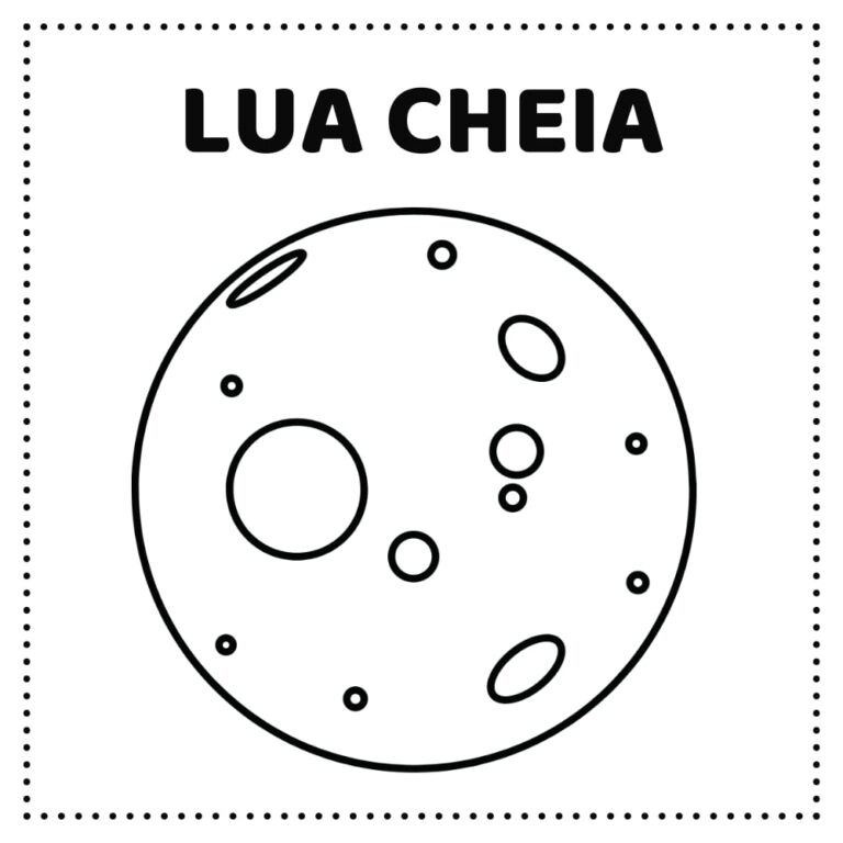 Molde de Lua para Imprimir Tamanho Grande