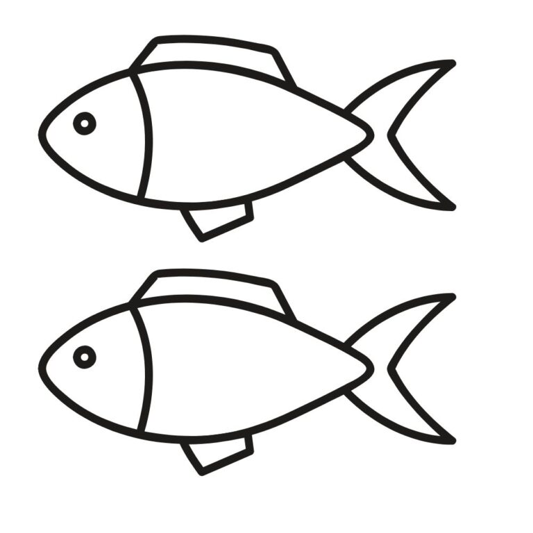 Molde de peixe para imprimir e recortar fácil