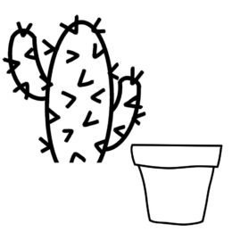 Molde de cacto para imprimir grande